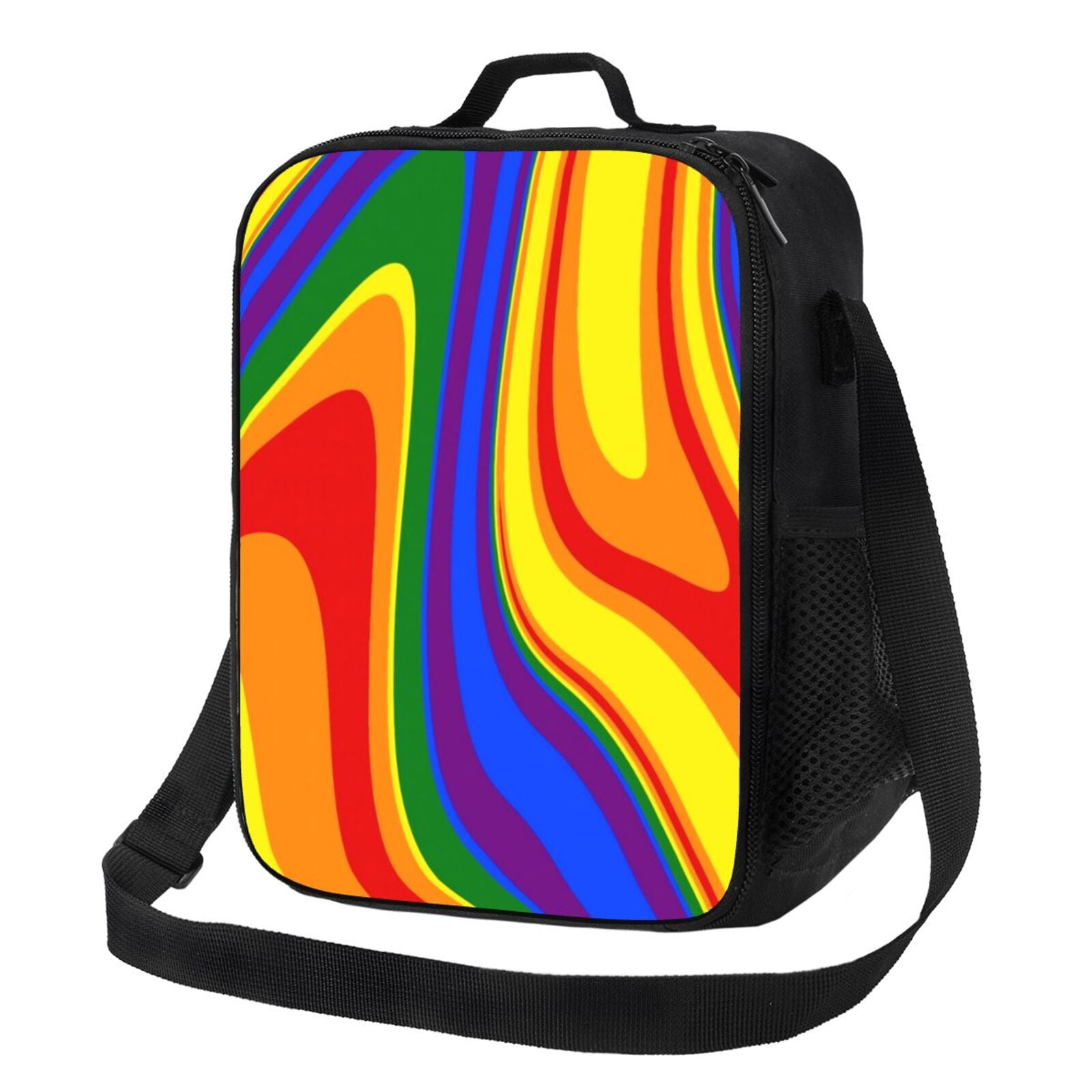 Lgbtq Pride Mouth Rainbow Gay Insulated Lunch Bag Lunch Box Reusable