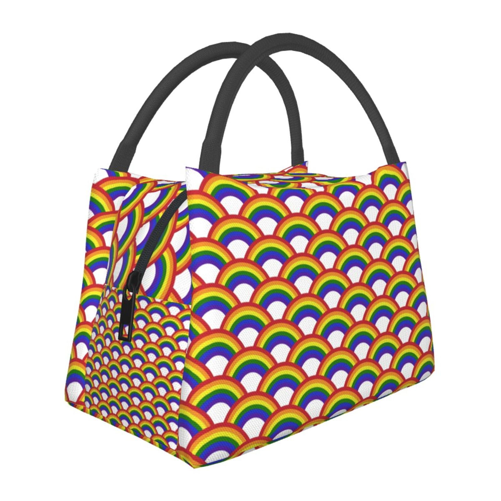 Lgbtq Pride Mouth Rainbow Gay Insulated Lunch Bag Portable Cooler Tote