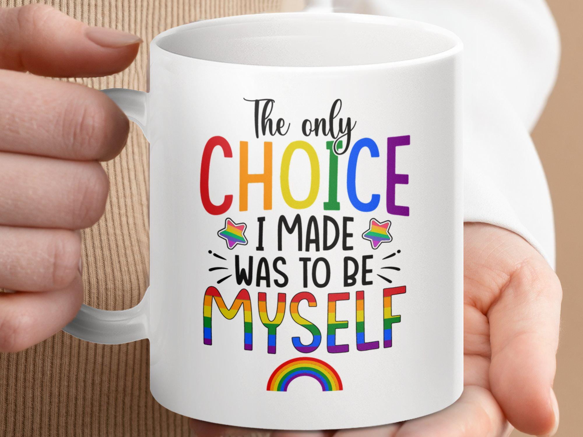 LGBTQ Pride Mug: Be Yourself Rainbow Coffee Cup, Equality Gift ...