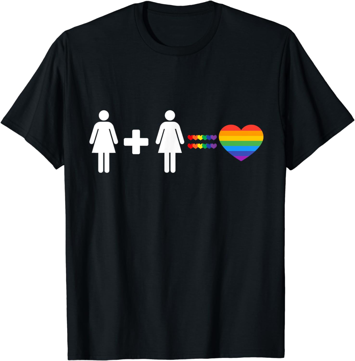 LGBTQ Pride Things for Lesbian Wedding and Couples Rainbow T-Shirt ...