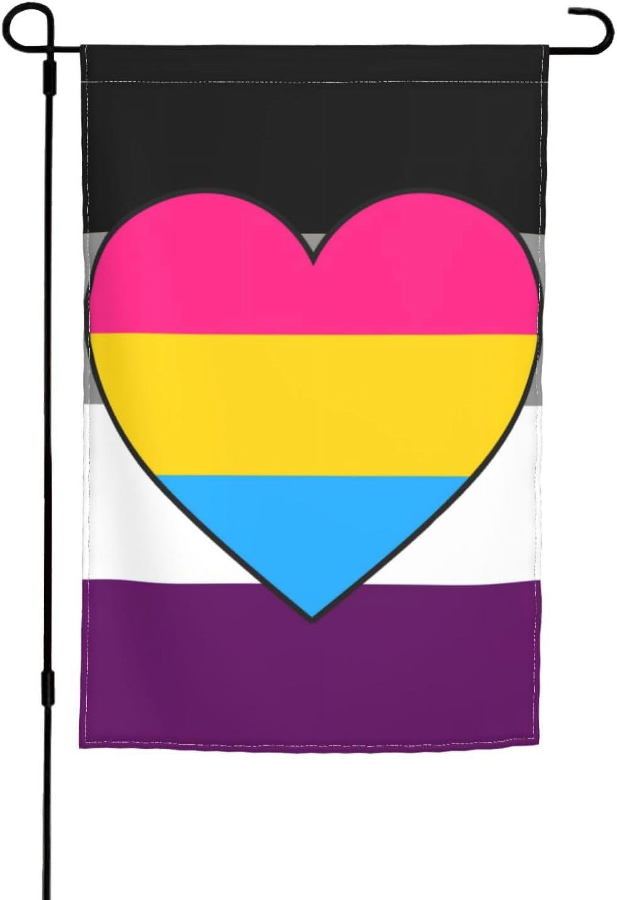 Lgbtq Queer Asexual Panromantic Flag Garden Flag Double Sided Vertical ...