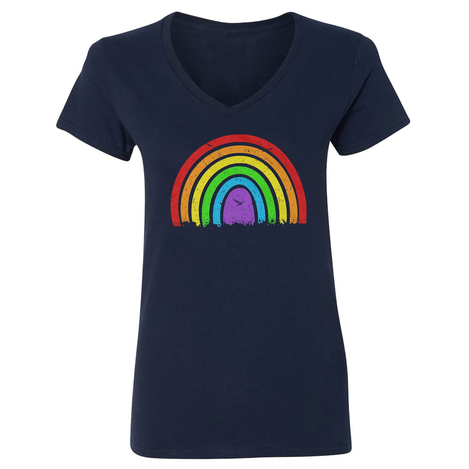 LGBTQ Rainbow Flag – Gay Pride Month Awareness Ladies' V-Neck Tshirt ...