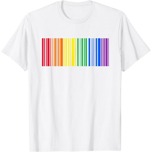 LGBTQ Rainbow Flag Gay Pride Month Gift Barcode LGBT T-Shirt - Walmart.com