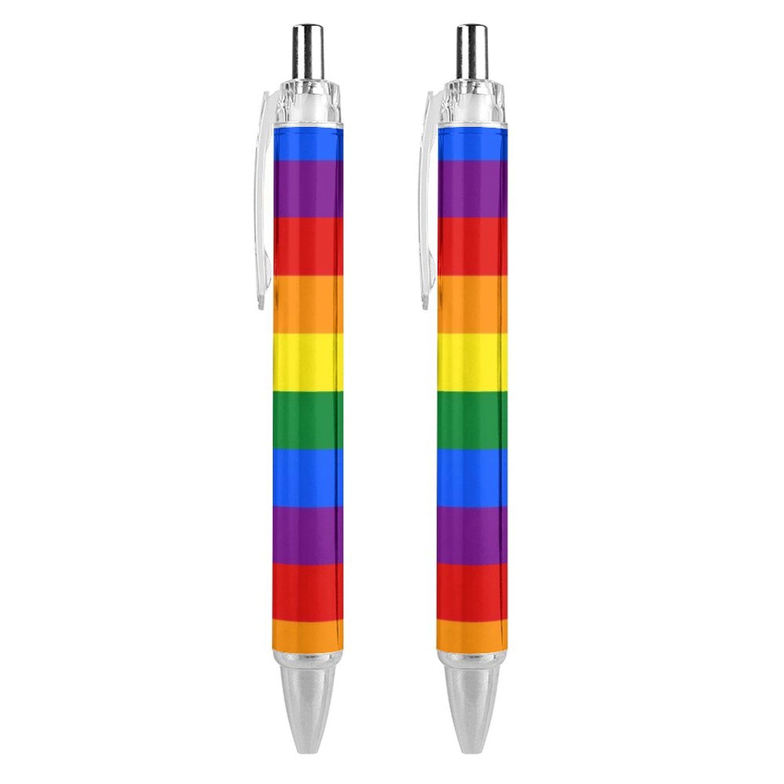 LGBTQ Rainbow Gay Pride Flag Ballpoint Pen Retractable Pens Black ...