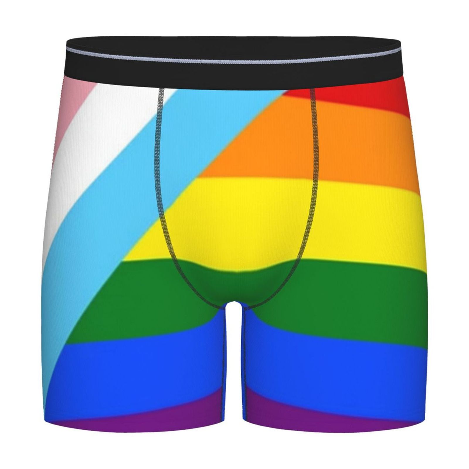 LGBTQ Rainbow Pride Flag Men's Underwear Boxer Briefs Soft Stretch Long ...