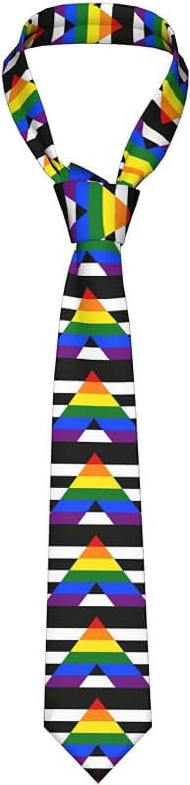 LGBTQ Straight Ally Silk Ties for Men,Novelty Necktie,Pride Flag Neck ...