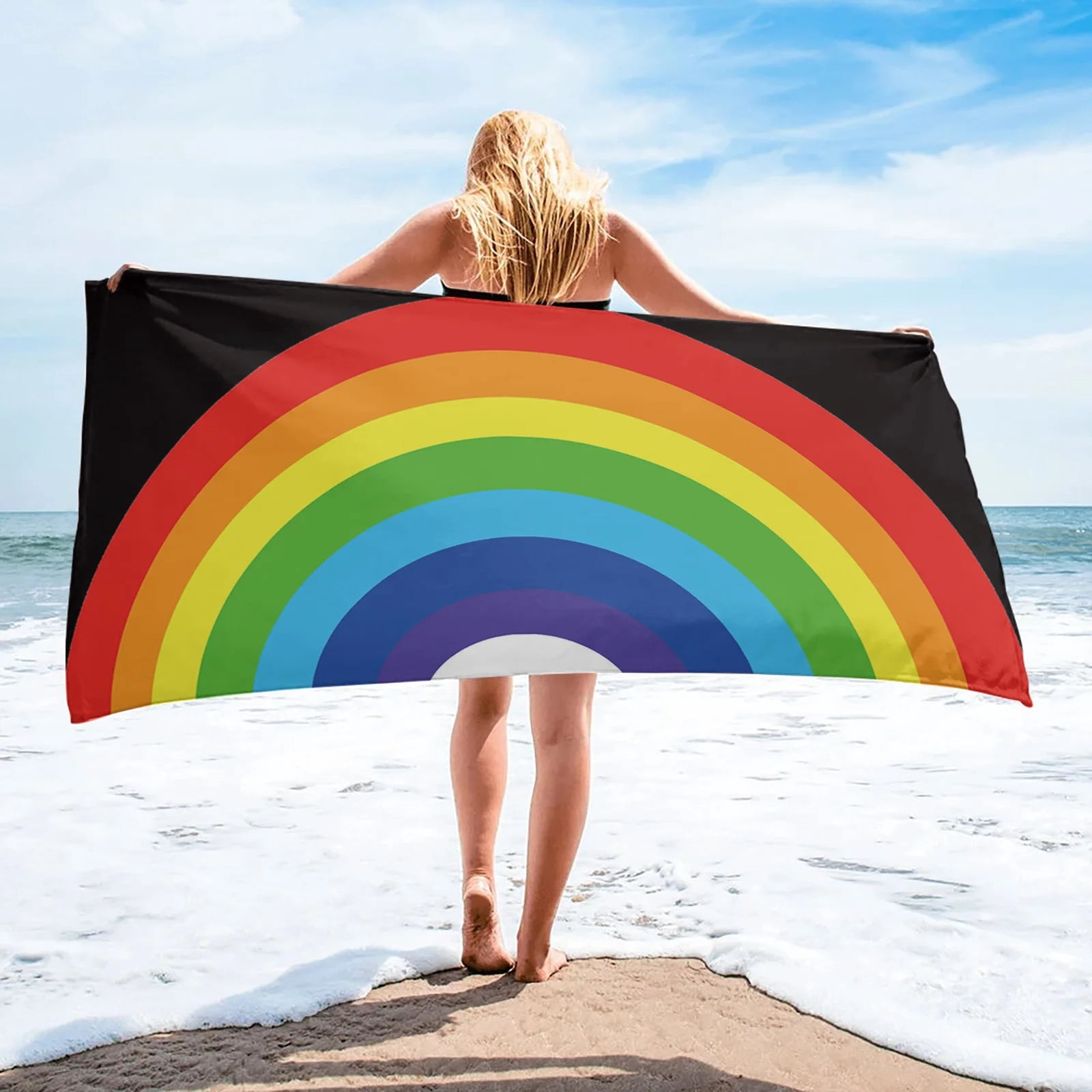 LGBTQ Stripes Beach Towel Luxury Quick-dry Microfiber Pride Bath Towel ...