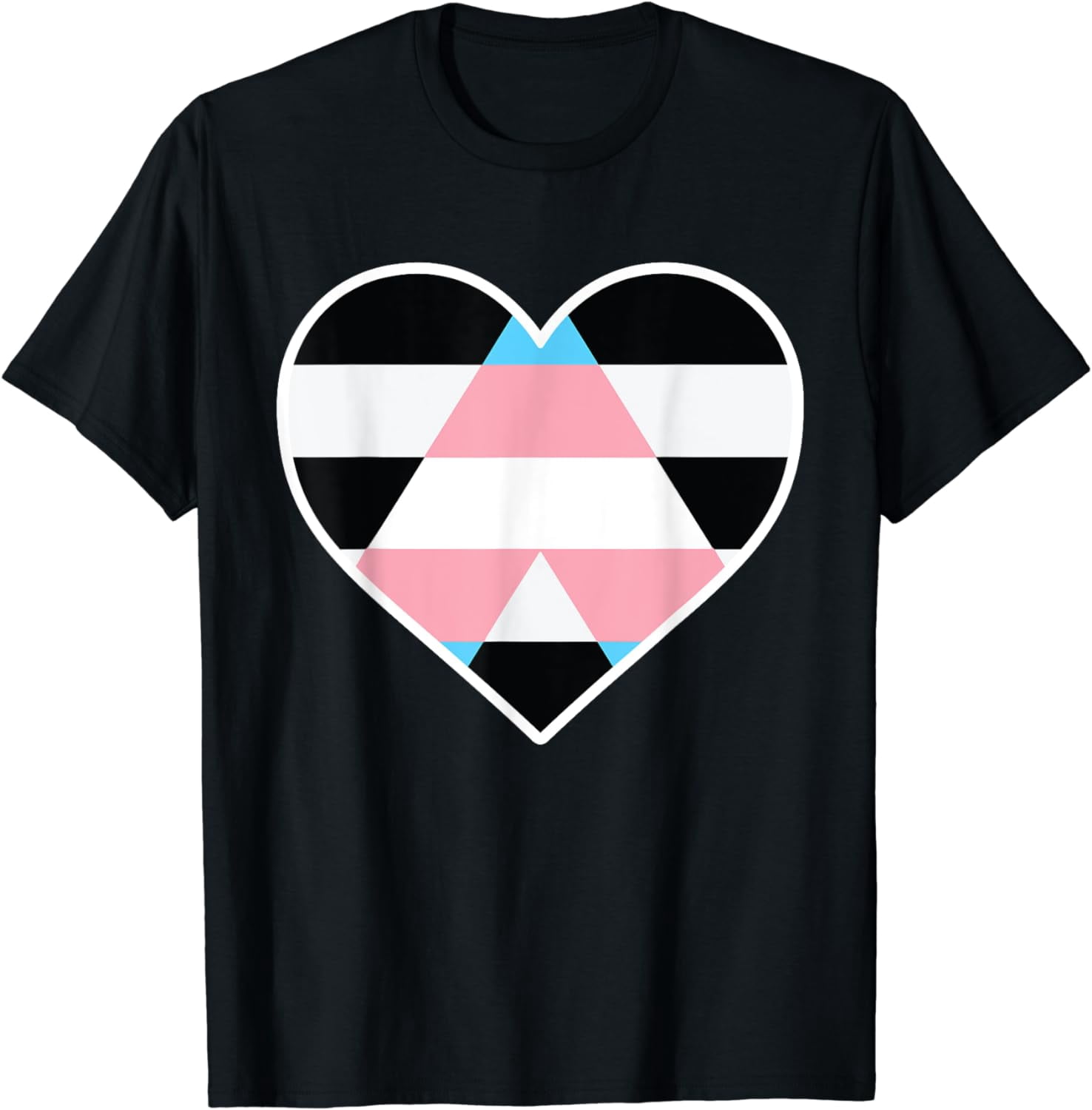 LGBTQ Trans Ally Flag Heart - LGBTQIA+ Trans Ally T-Shirt - Walmart.com
