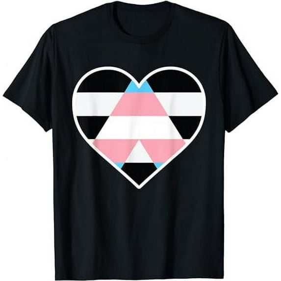 LGBTQ Trans Ally Flag Heart - LGBTQIA+ Trans Ally T-Shirt - Walmart.com