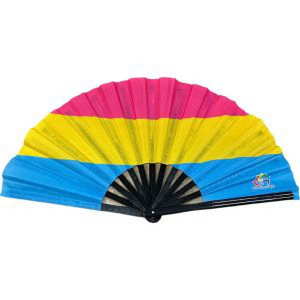LGBTQIA+ Pansexual Pride Large Bamboo Clacking Dance Fan - Walmart.com