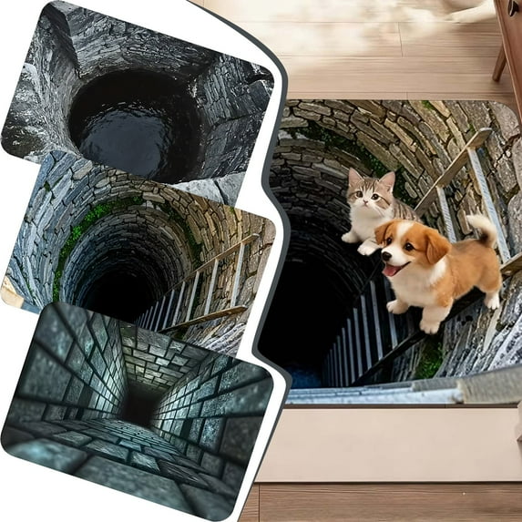 LGCASL 3D Visual Trap Carpet 50*80cm 3D Visual Trap Carpet Creating A ...