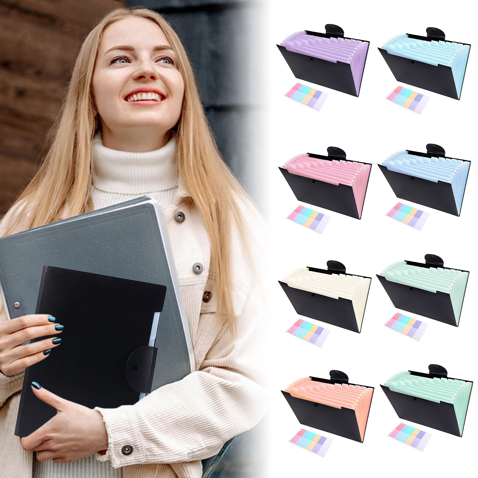 LGCASL Accordion File Organizer Expanding File Folder with 12 Pockets ...