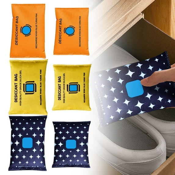 LGCASL Dehumidifier Bag, Orange Version, 200G Reusable Dehumidifier ...