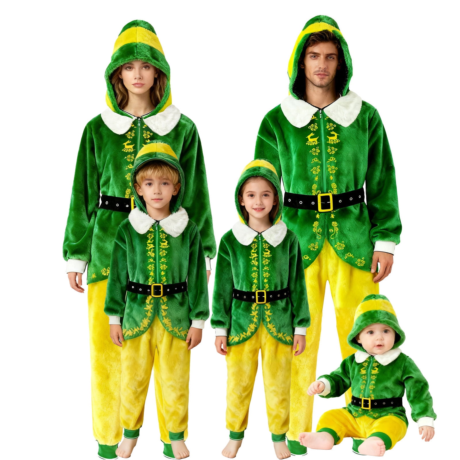 LGDBO Adults Kids Christmas Elf Cost-ume Women Elf Family Matching ...