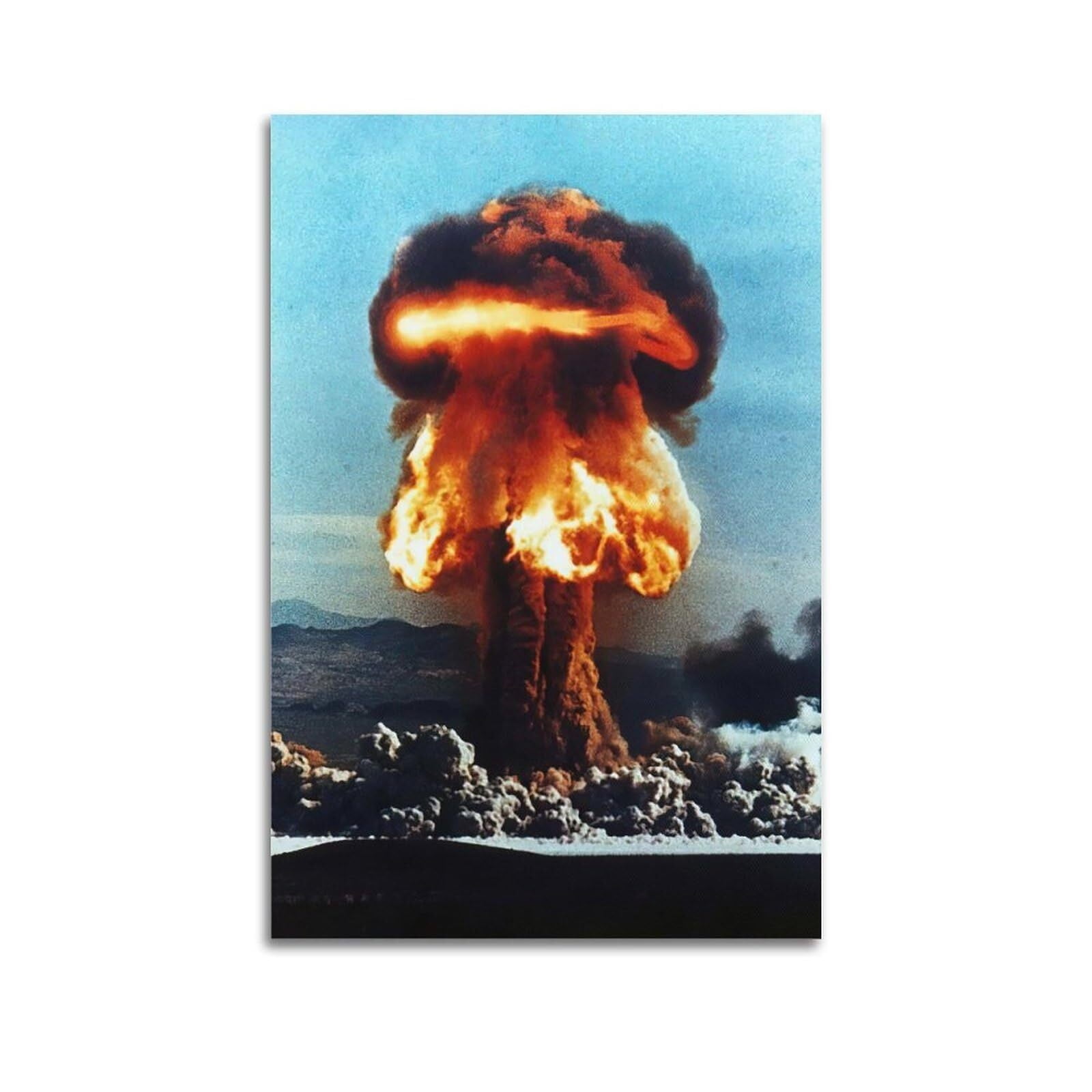 LGDSBHH Retro Propaganda Posters Nuclear Atomic Bomb Explosion Scene ...