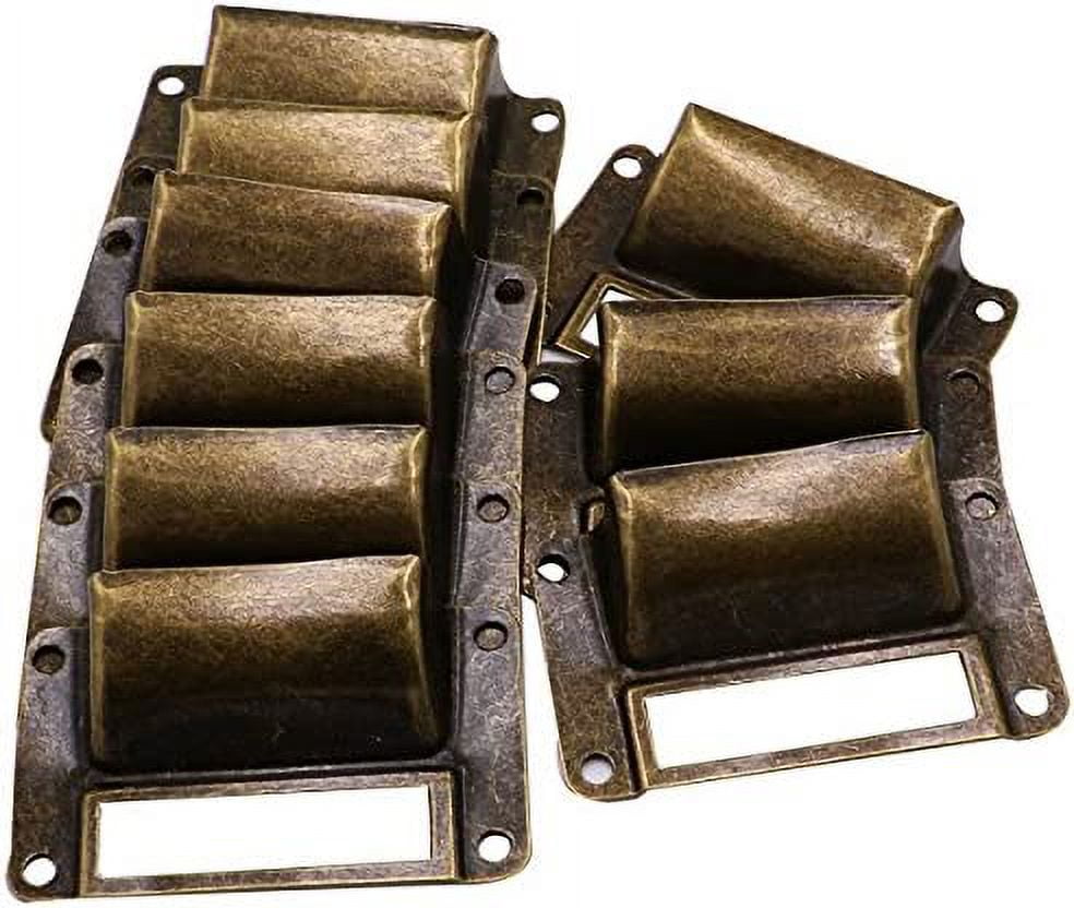 LGEGE 18pcs Bronze Drawer Label Pull Home Cabinet Frame Handle File ...