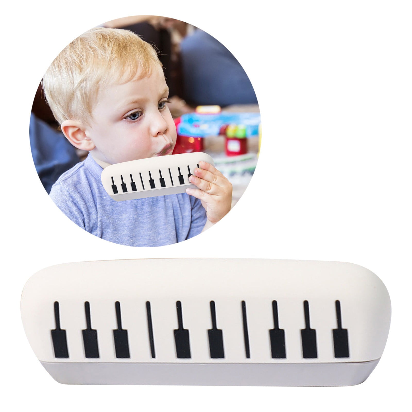 LGHDIWN 16-Hole Cartoon Kids Harmonica 2025 New Silicone Mini Harmonica ...