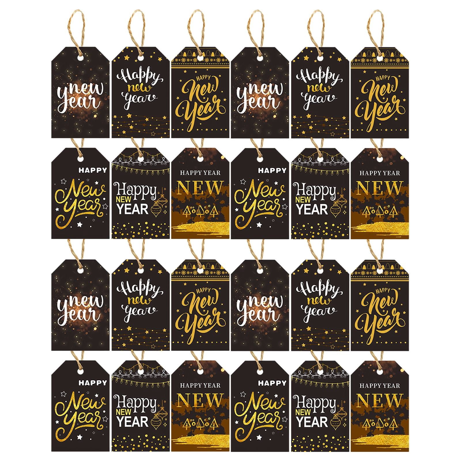 LGHDIWN 24 Pieces Christmas Paper Gift Tags Christmas Hanging Tags ...