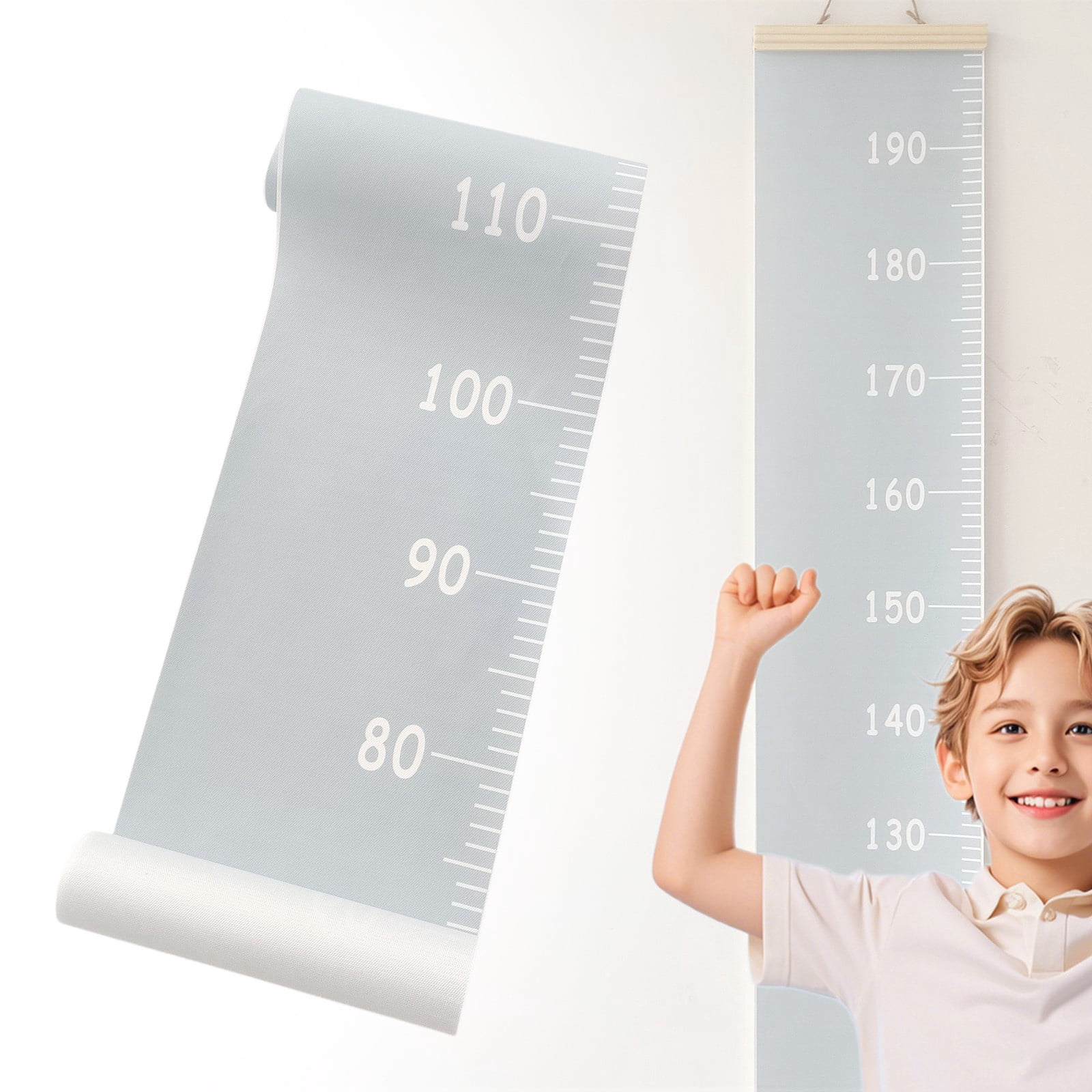 LGHDIWN Canvas Wall Mounted 𝗞𝗶𝗱𝘀 Height Growth Chart Ruler - Decorative ...