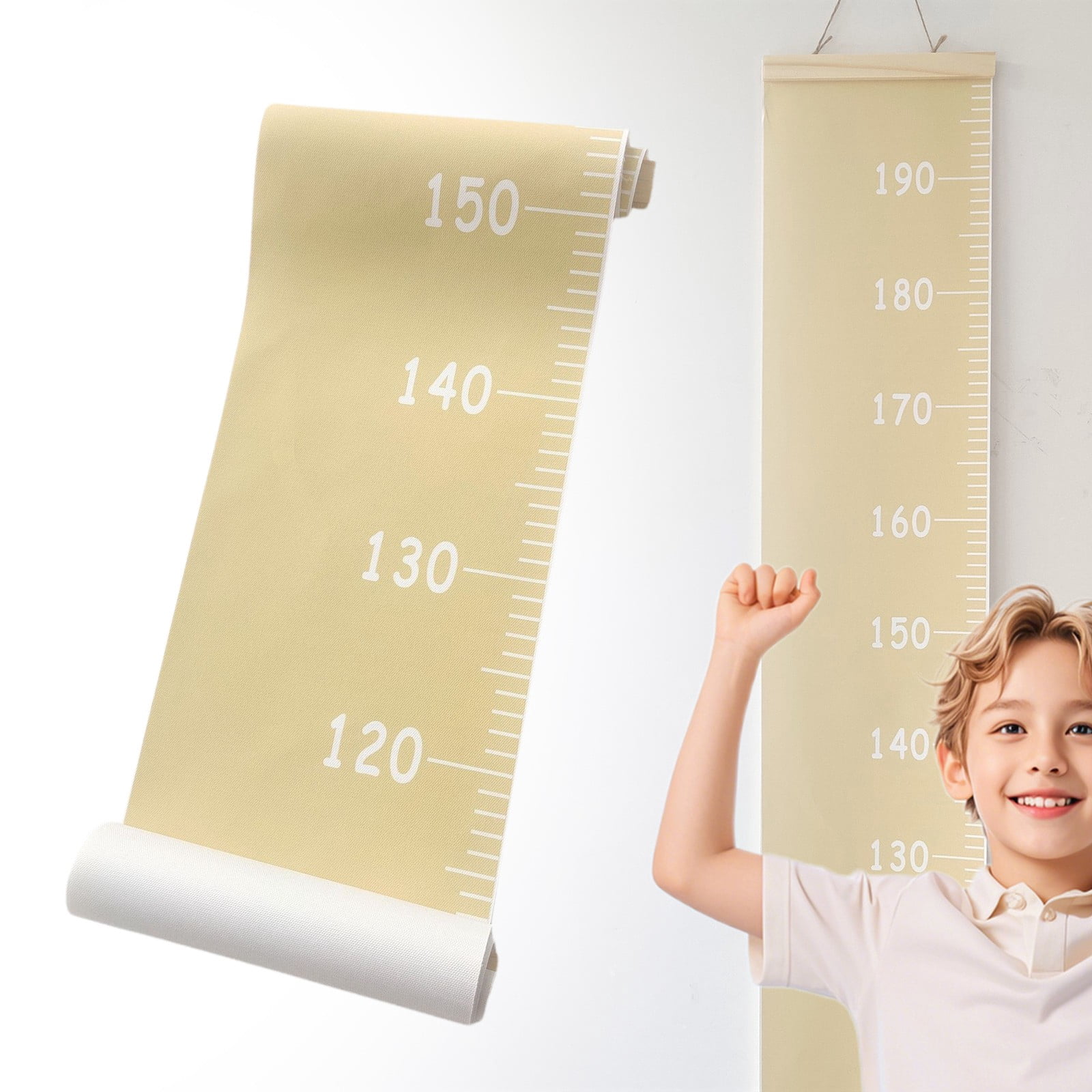 LGHDIWN Canvas Wall Mounted 𝗞𝗶𝗱𝘀 Height Growth Chart Ruler - Decorative ...