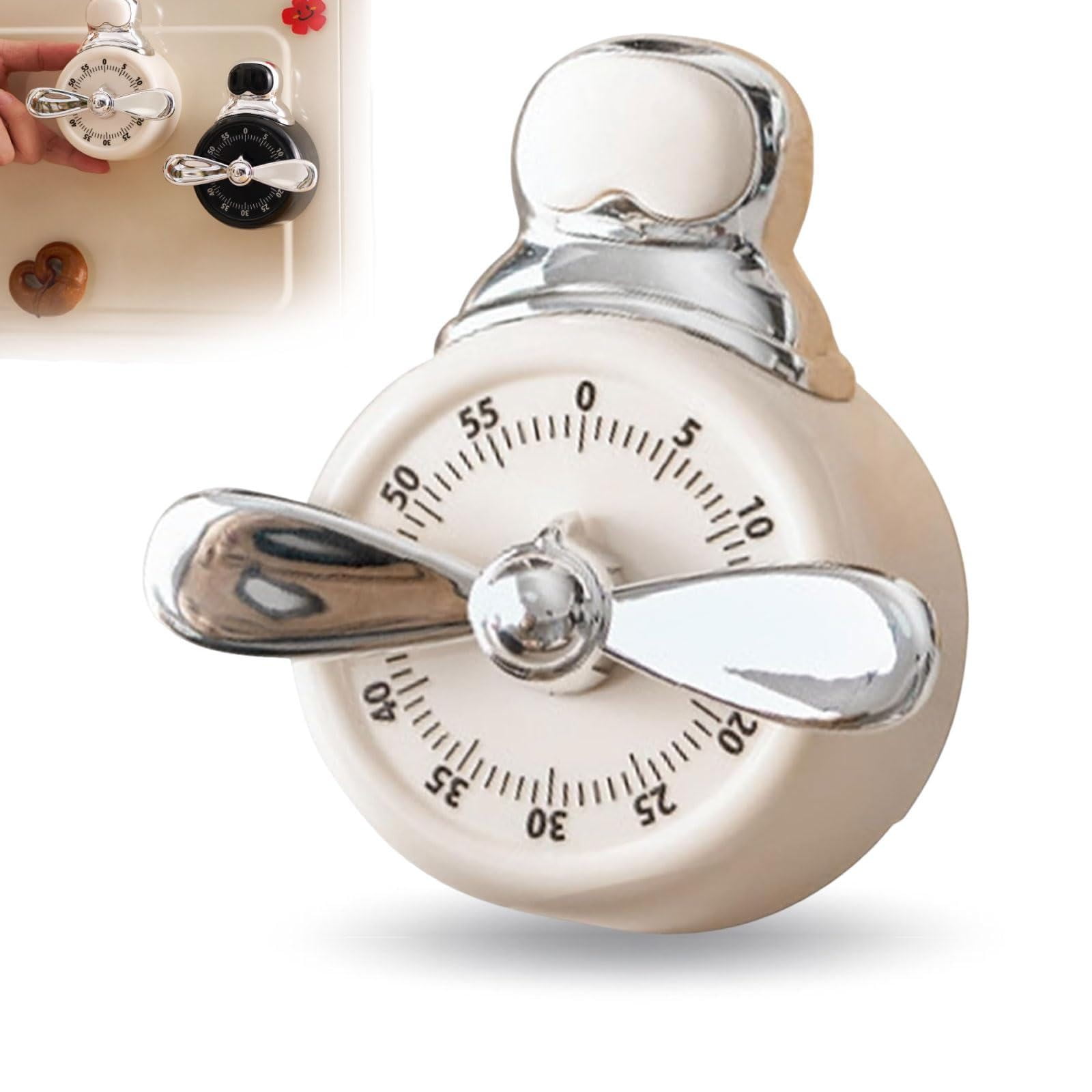 LGHDIWN Manual Wind-Up Mechanical Kitchen Timer - Extra Loud Alarm for ...