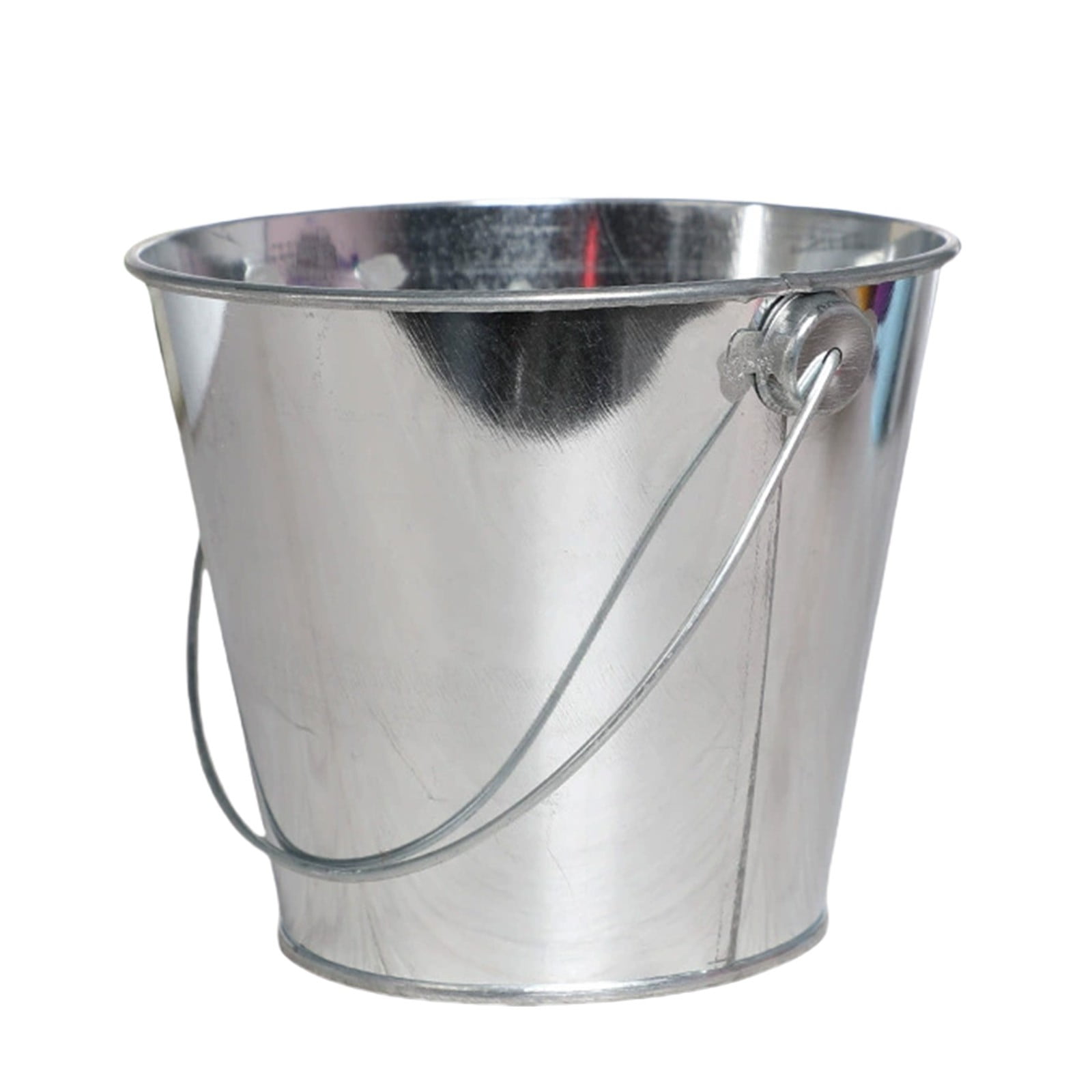 LGHDIWN Small Metal Buckets with Handle, 4.7 Inch Mini Metal Beach ...