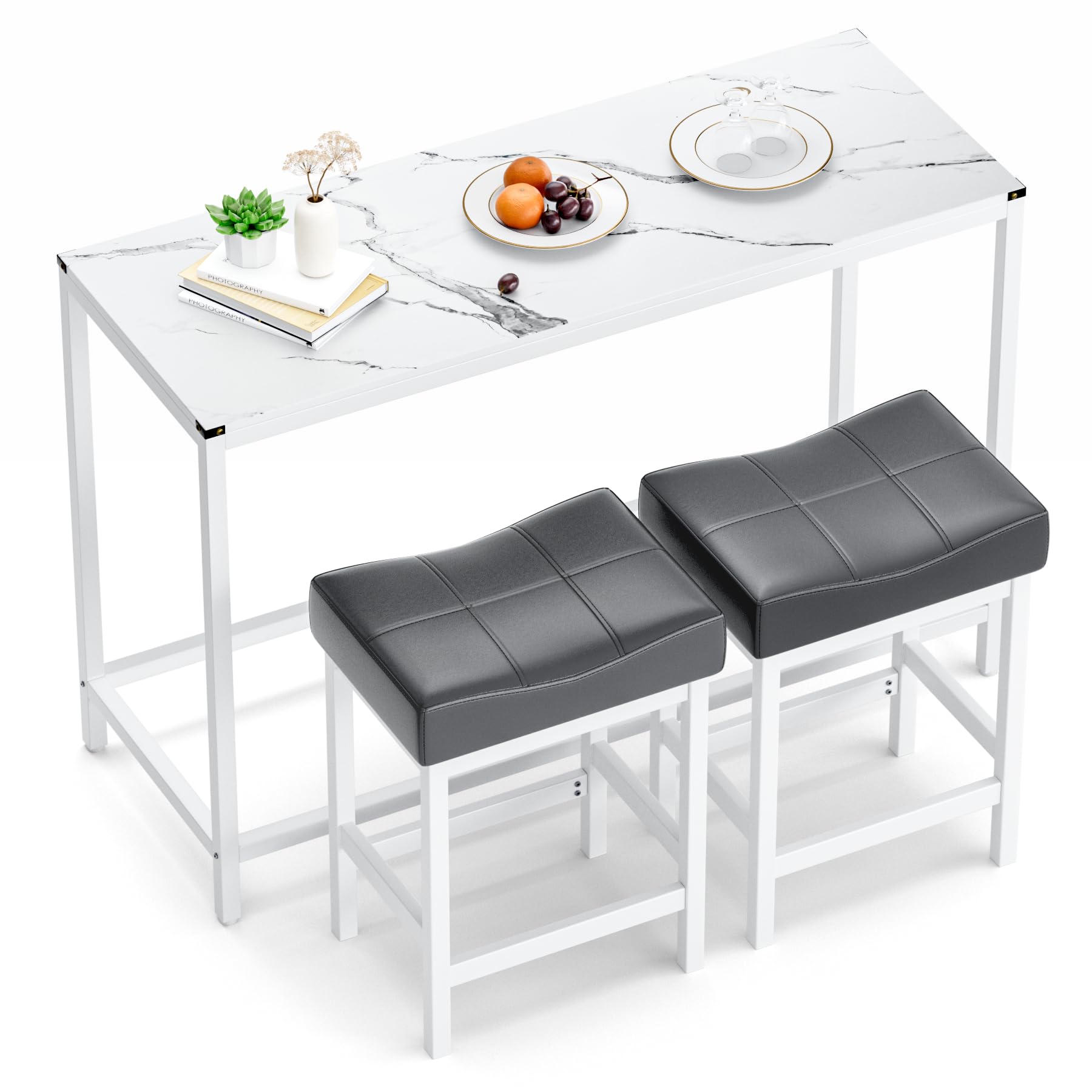 55 Downing Street Modern Minimalist Gloss Black Rectangular Bar Table ...