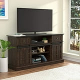 LGHM Farmhouse TV Stand, 65" Espresso Wood Console with Sliding Barn ...