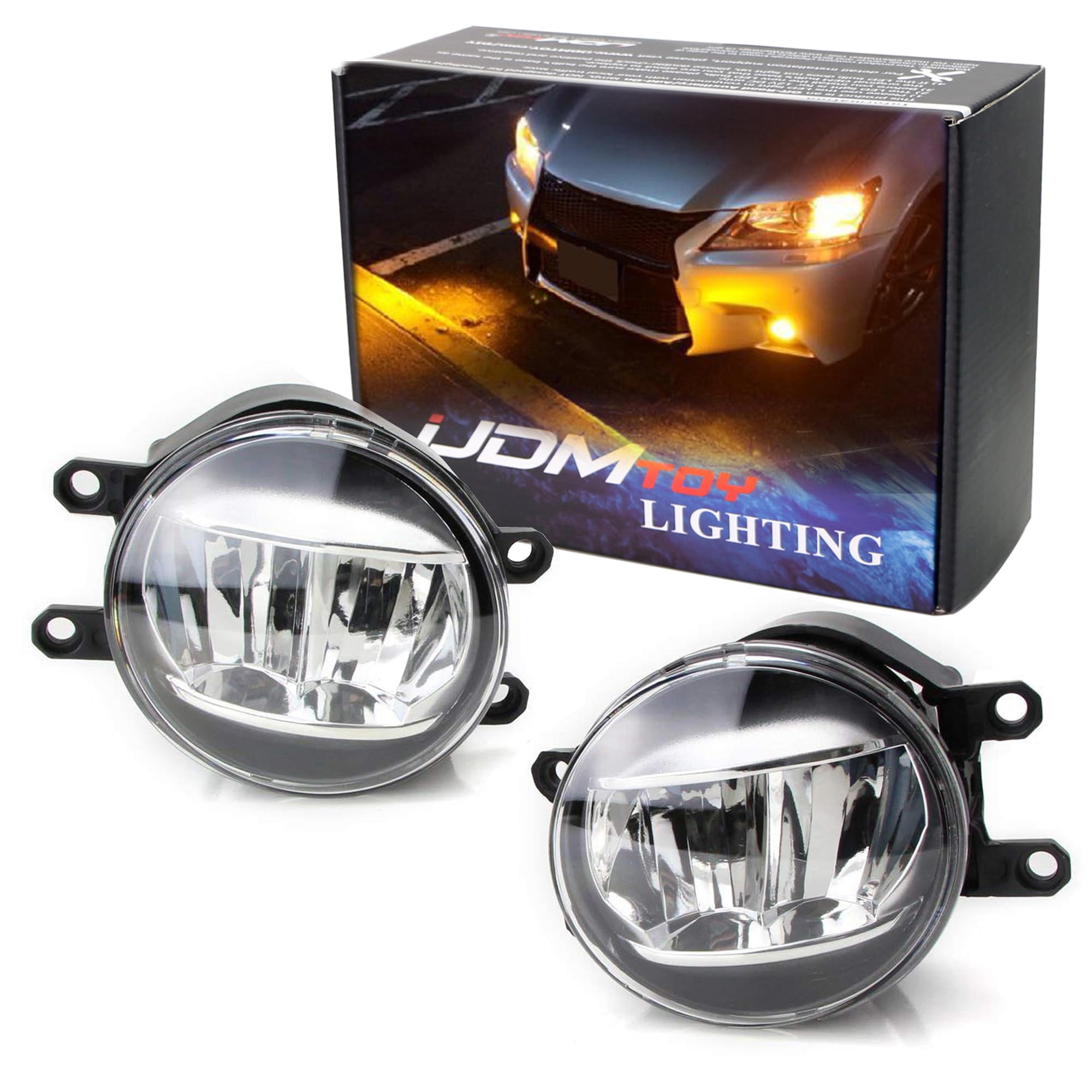 LH RH OEM Spec Amber Yellow LED Fog Lights For Lexus/Toyota as Upgrade ...