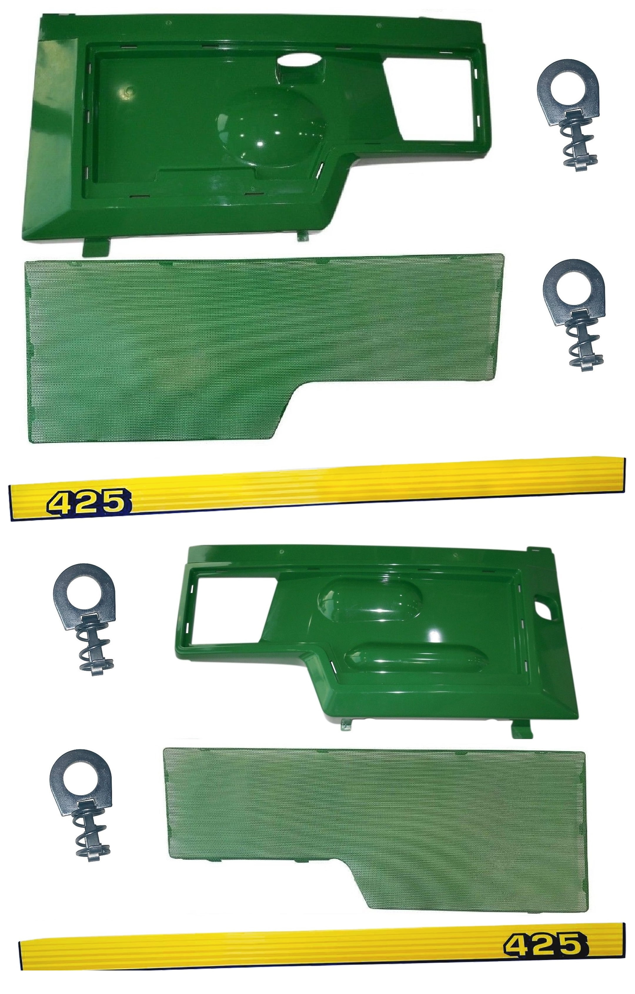 John Deere 425 Aftermarket Side Panel, Screen Grill, Sticker SET, and ...