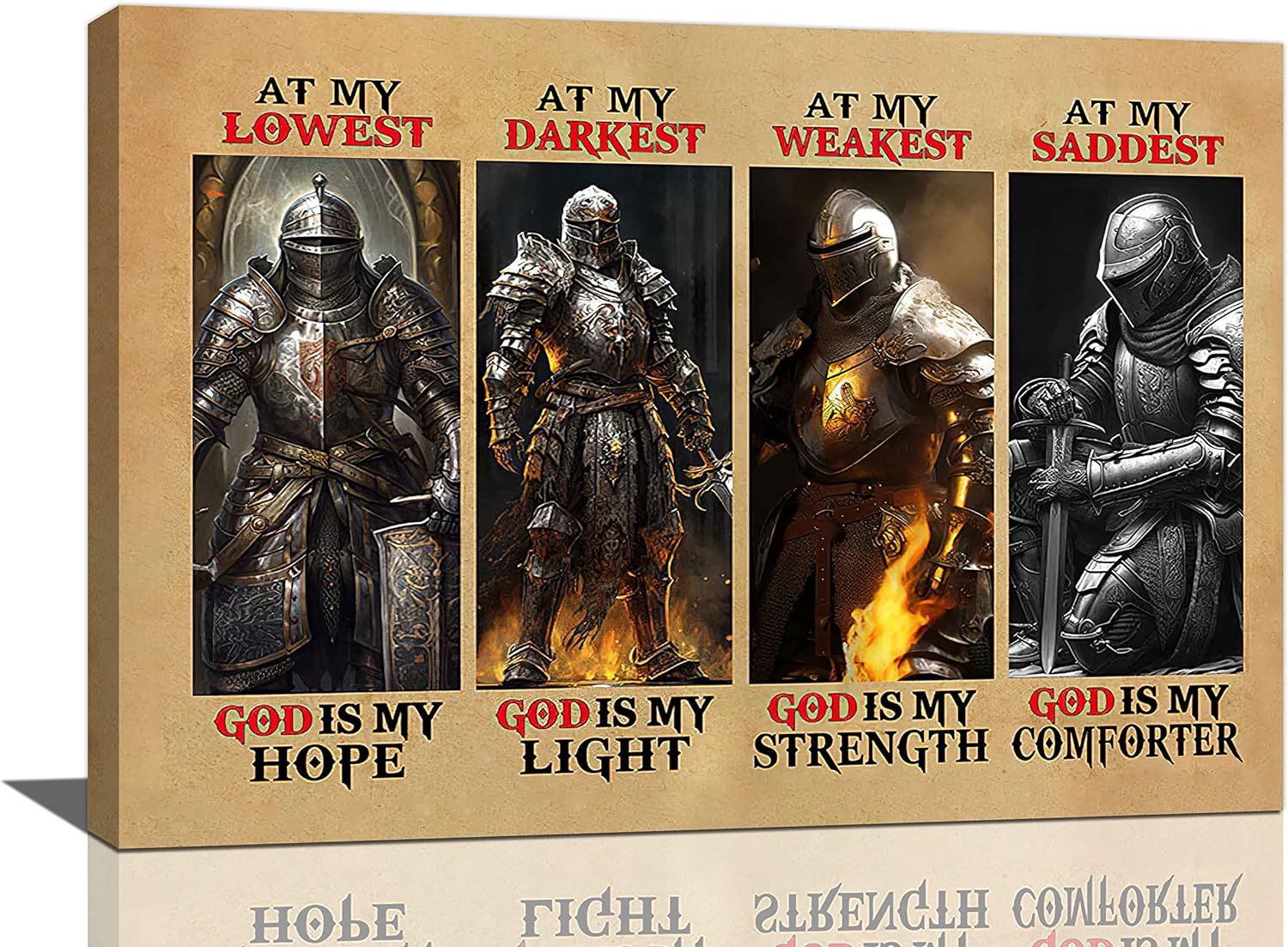 LH137HB-Armor of God Wall Art Inspirational Samurai Warrior Pictures ...