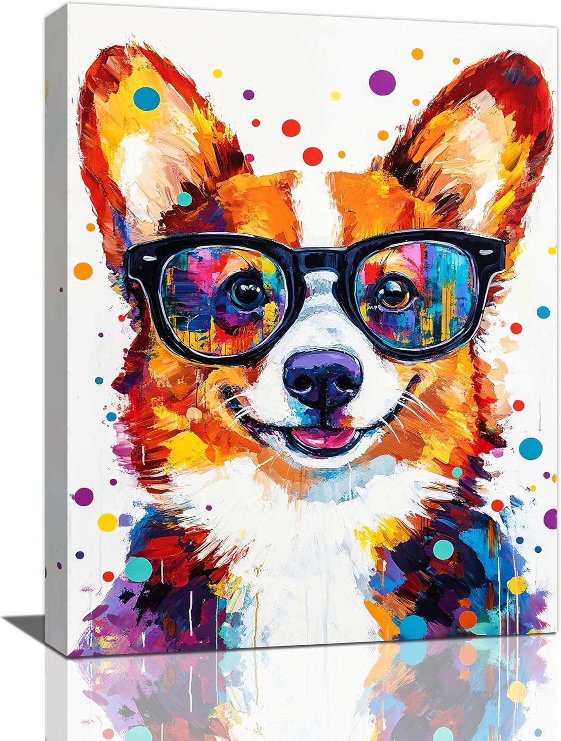 LH138HB-Banksy Corgi Wall Art Dog Pictures Funny Dog Canvas Wall Decor ...