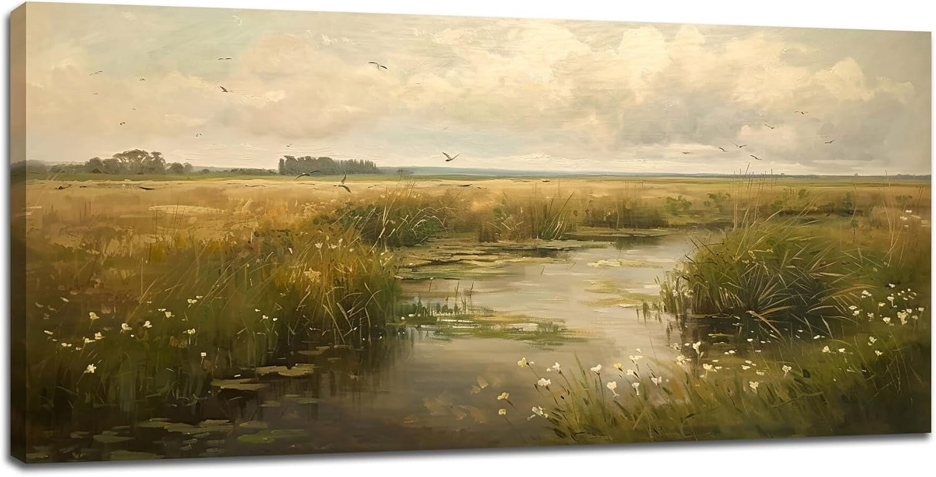 LH138HB-Large Vintage Farmhouse Wall Art for Living Room Country Nature ...