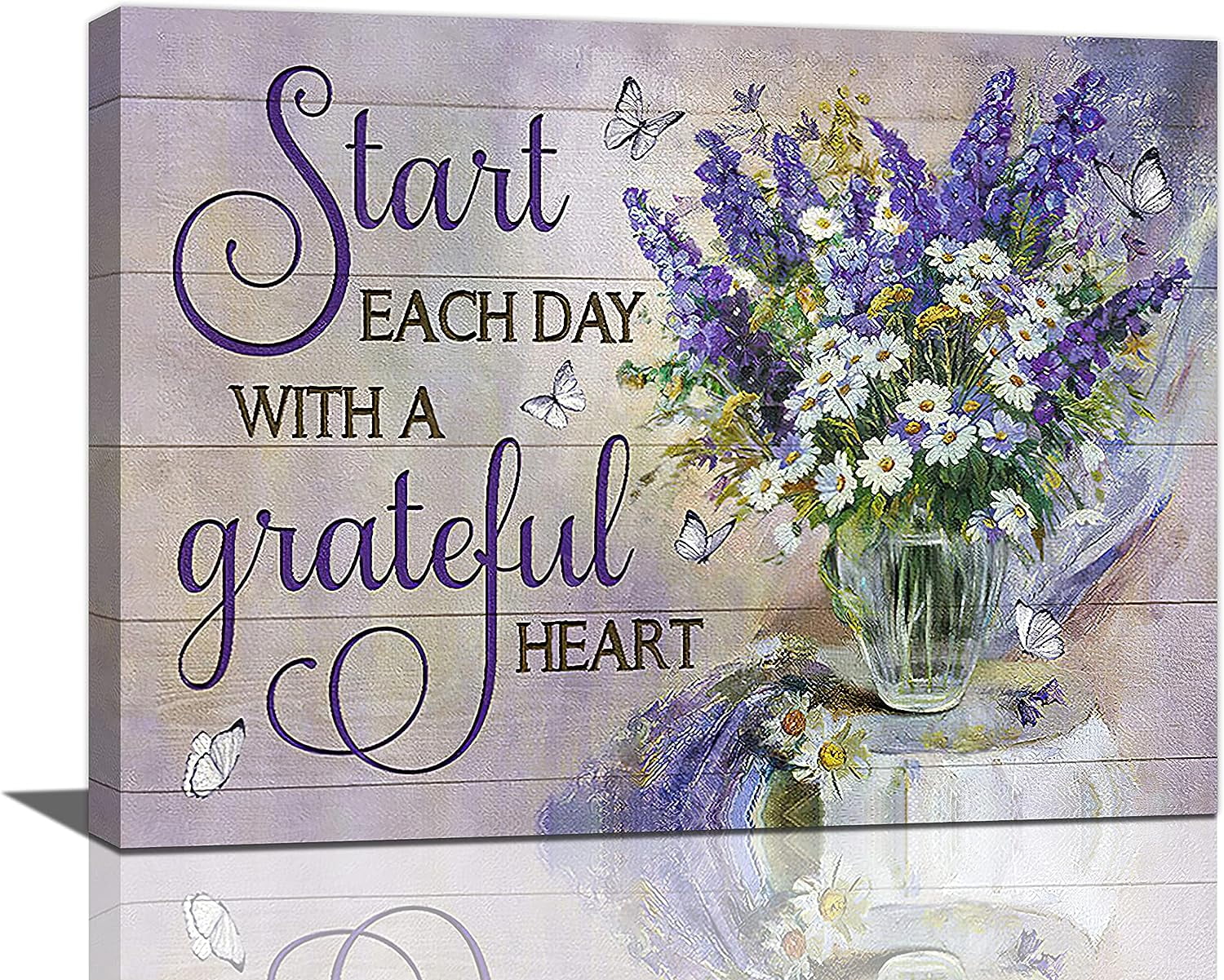 LH138HB-Lavender Wall Art Purple Lavender Canvas Painting Prints Rustic ...