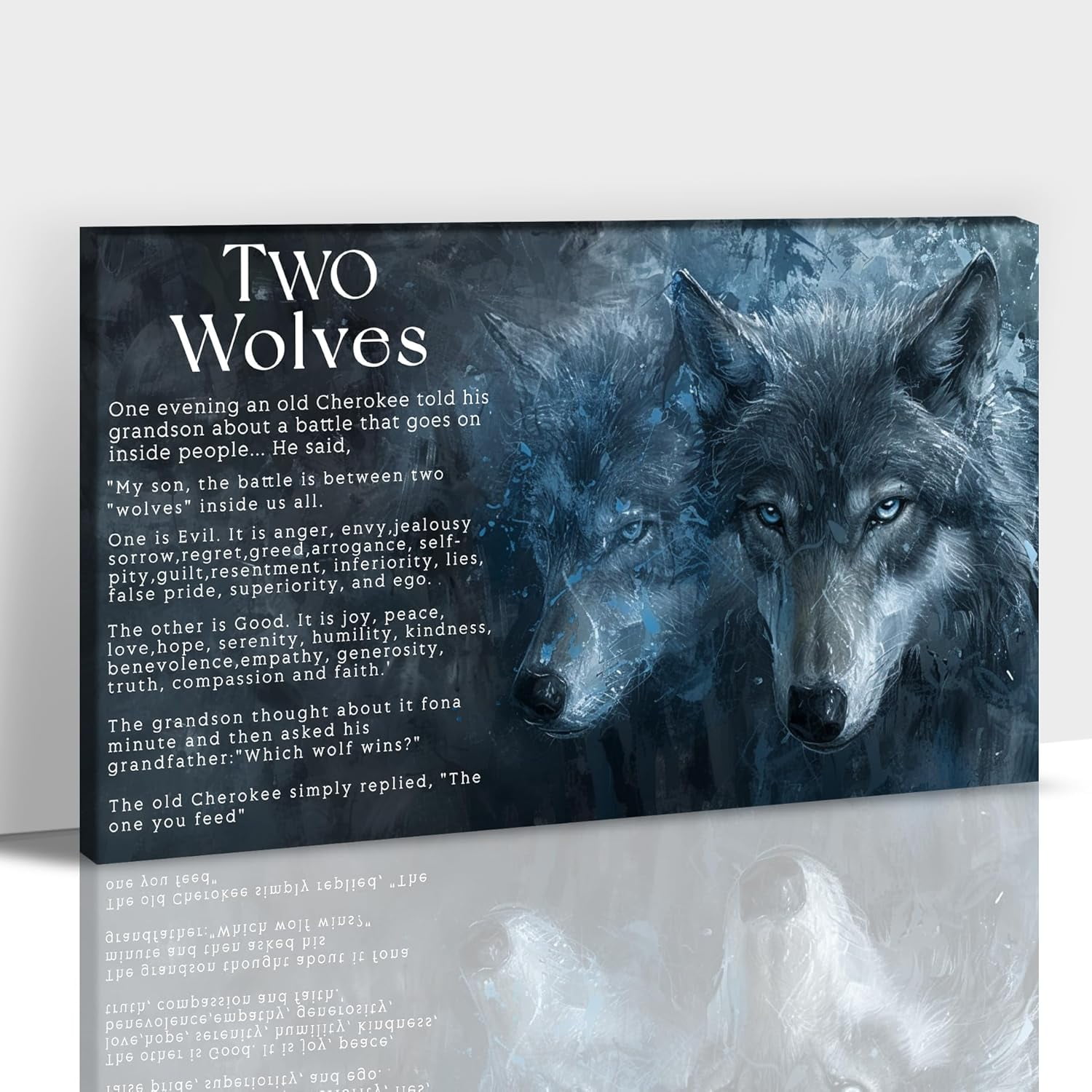 LH138HB-Wolf Wall Art, Motivational Animals Christian Canvas Painting ...