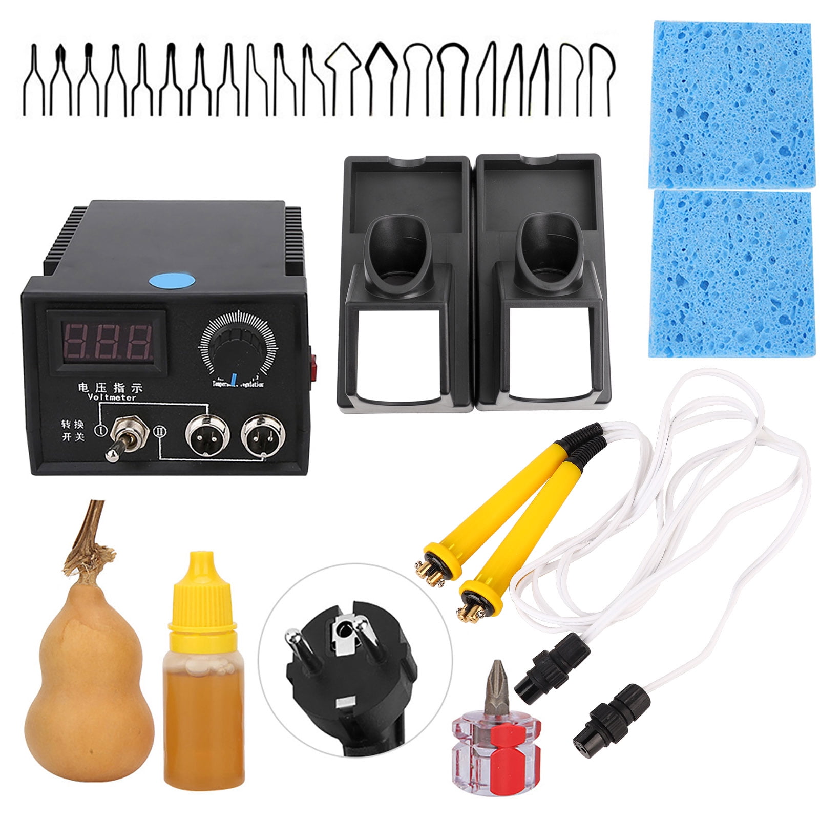 LH40-SA802 Digital Pyrography Machine Dual Port with Burning Pen Kit ...