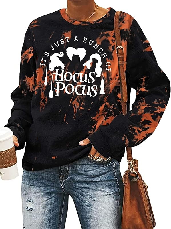 LHBNK Halloween Squad Sweatshirt Womens Long Sleeve Shirts Sisters ...