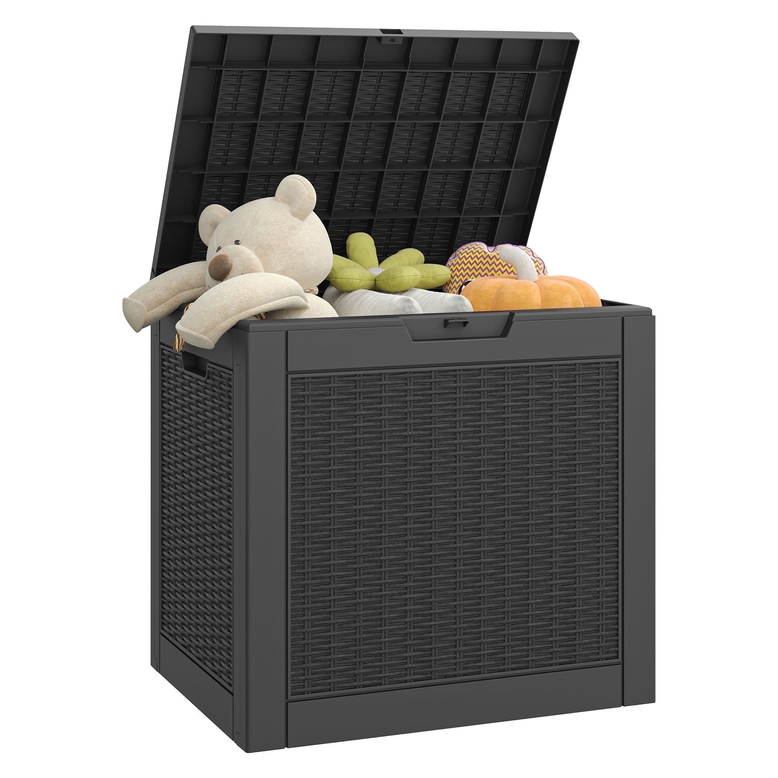 BiFanuo 31 Gallon Resin Outdoor Storage Deck Box Waterproof Lightweight ...