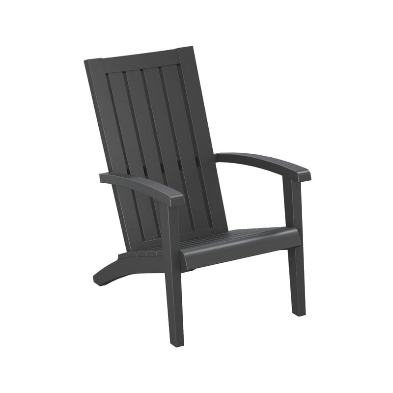 LHBcraft Outdoor Modern Adirondack Chair,HDPE Wood Grain Texture, Patio ...