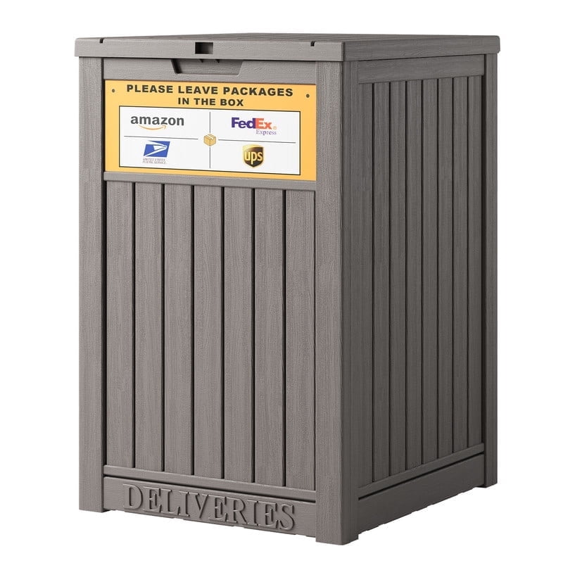 LHBcraft Package Delivery Box for Porch with Delivery Sign, Upgrade 48 ...