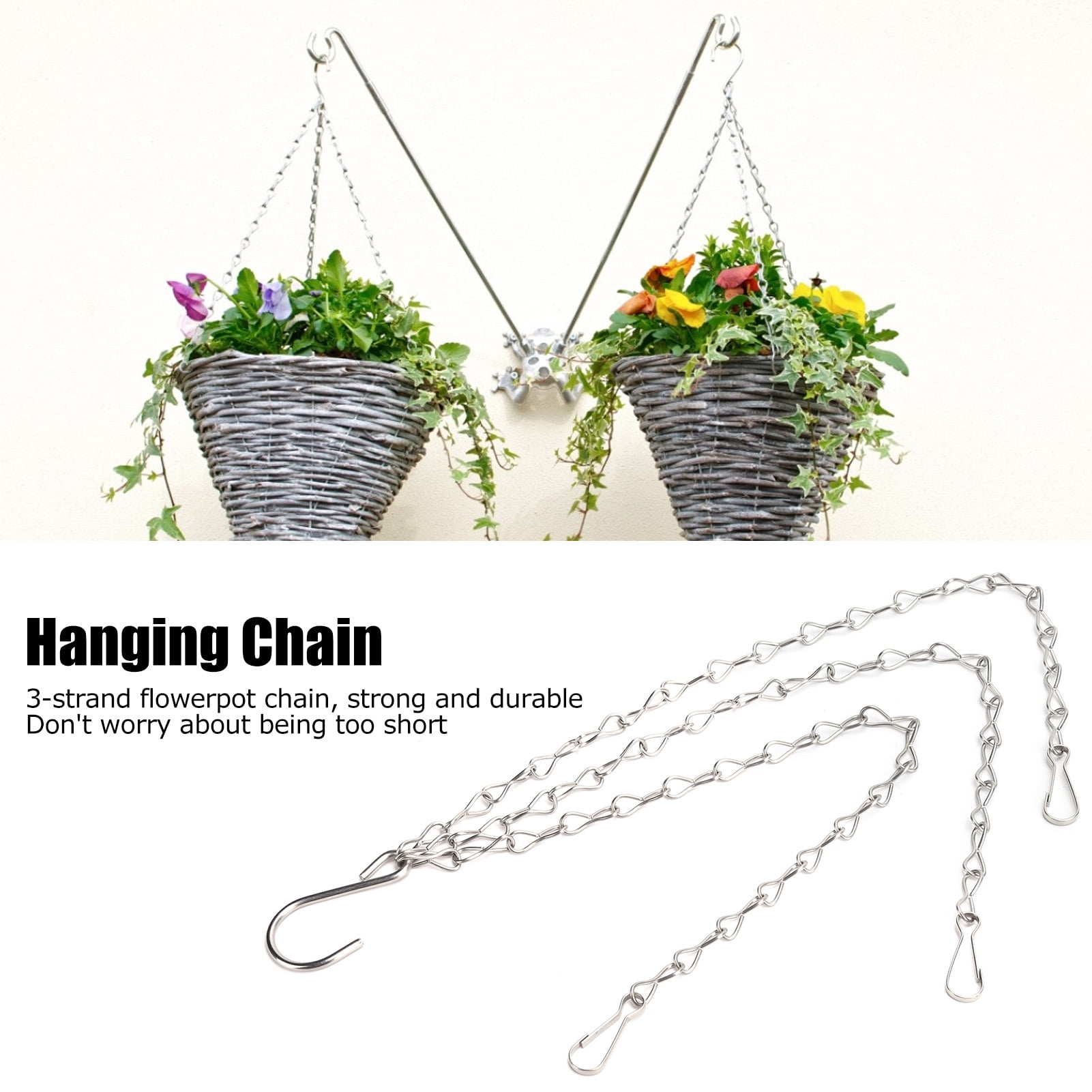 LHCER 4 Pack 16 Inch Hanging Chain With Hooks 304 Stainless Steel ...