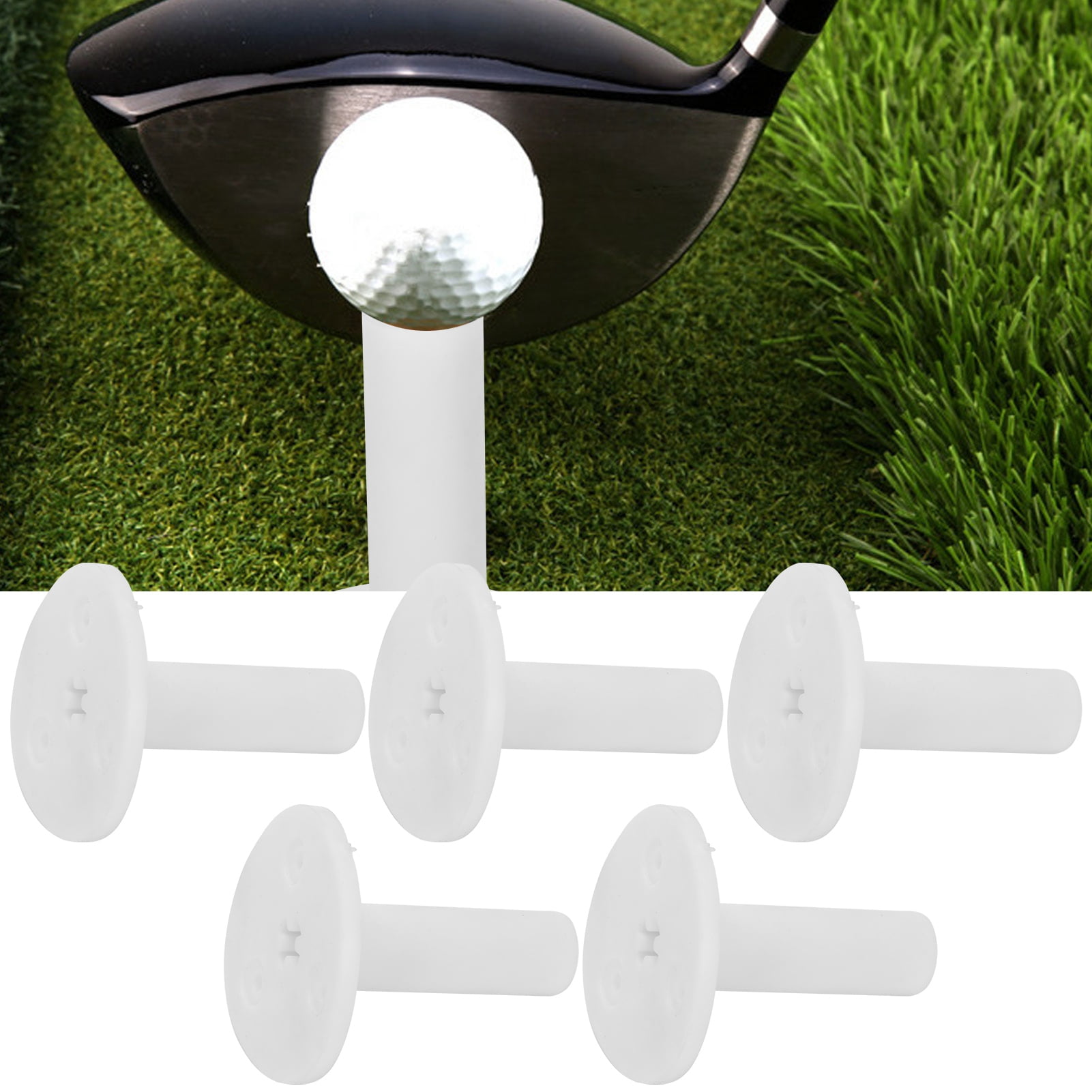 LHCER 5pcs Rubber Golf Tees Driving Range Golf Training Ball Tees Holder For Practice Mat,Rubber ...