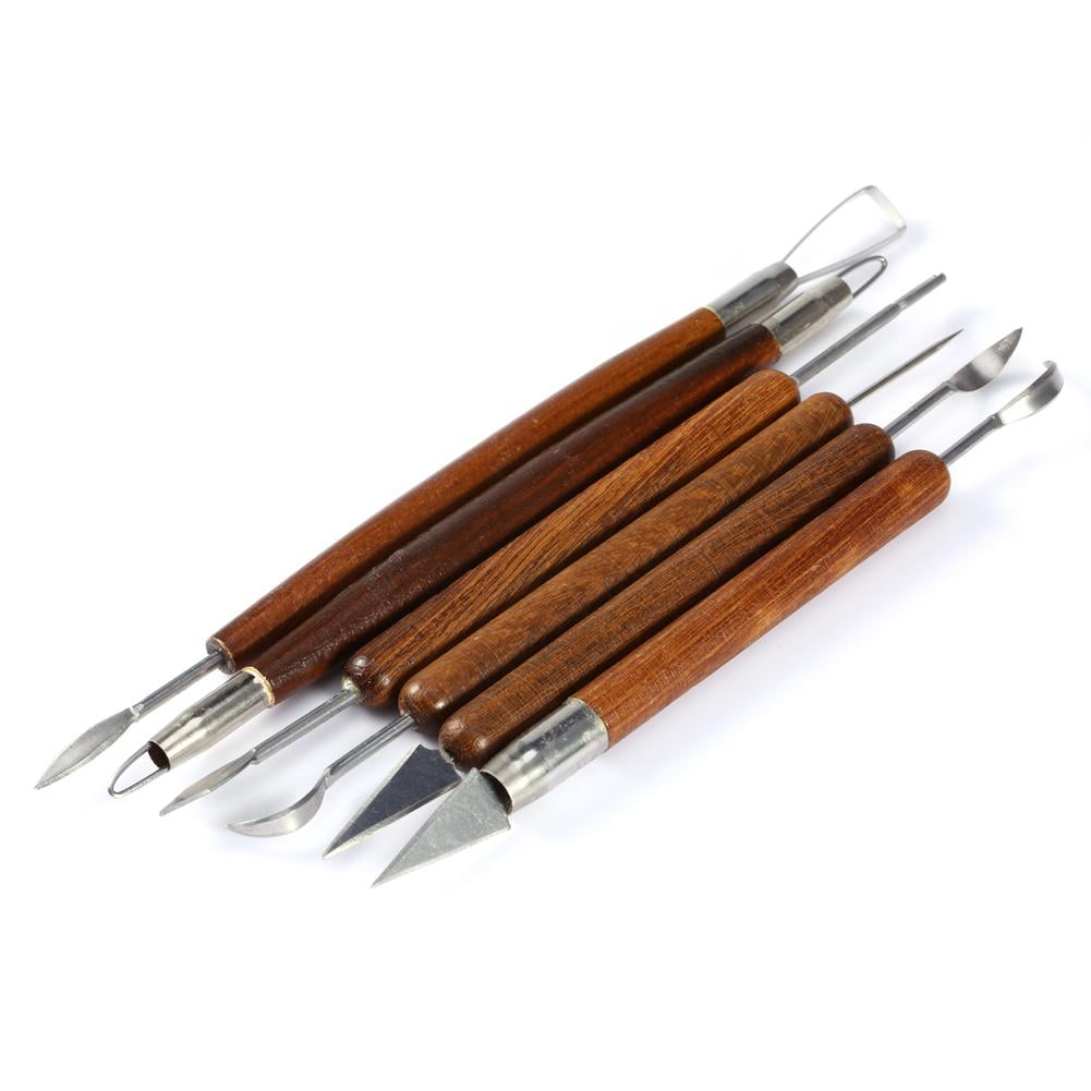 LHCER 6pcs Clay Sculpting Set Wax Carving Pottery Tools Shapers Polymer ...