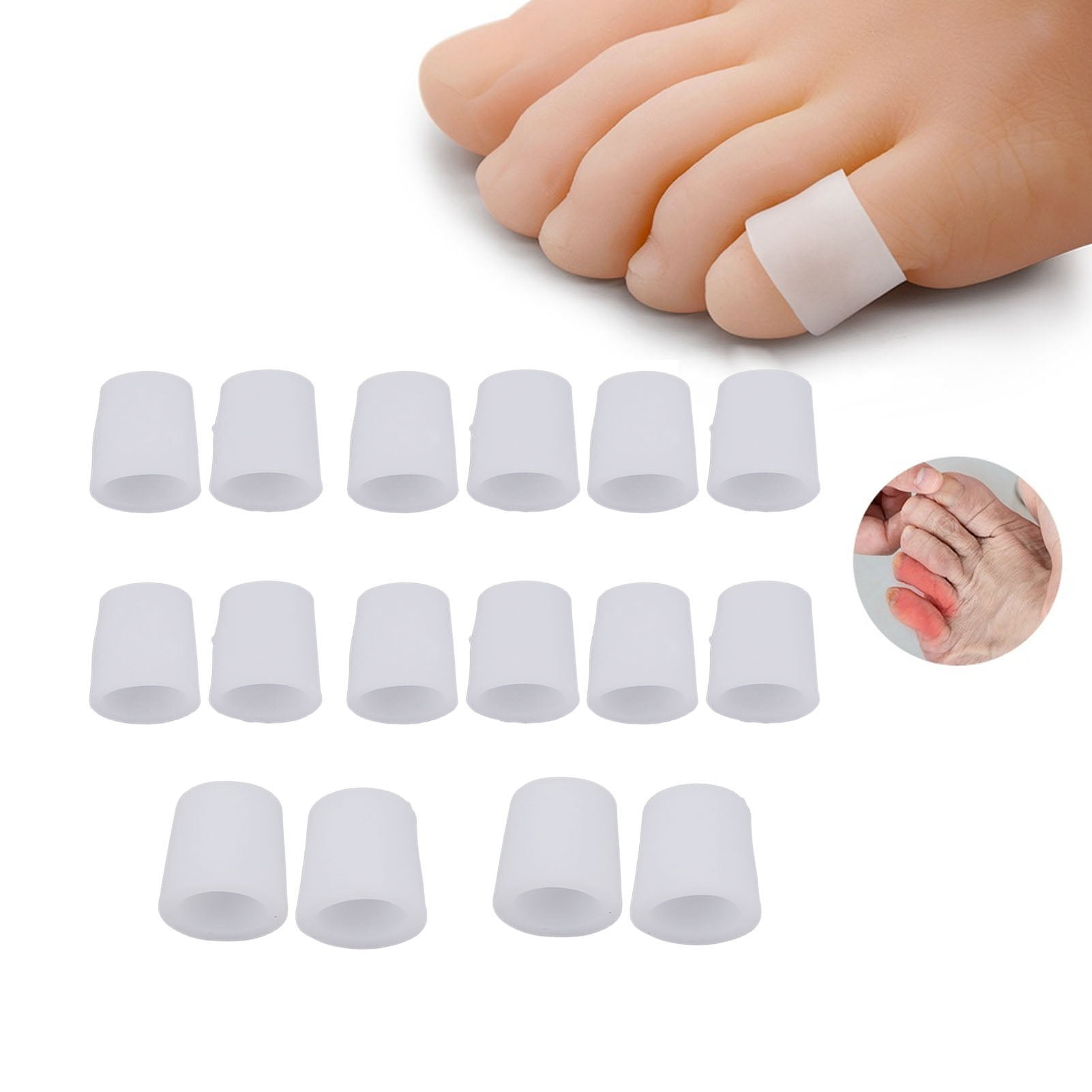 LHCER Silicone Toe Sleeve Protector, 8 Pairs for Men & Women, Relief ...