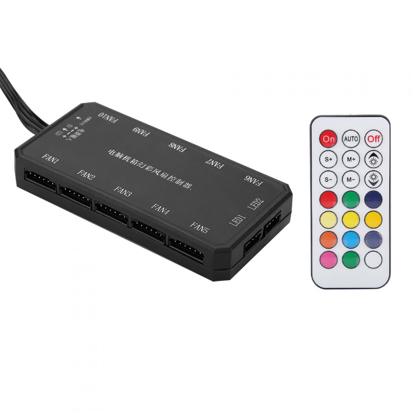 LHCER Computer Fan Controller With Remote Control, Computer Cooling Fan ...