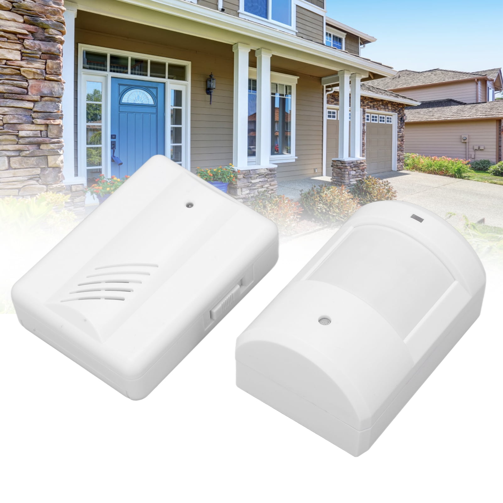 LHCER Wireless Driveway Alarm with Infrared Motion Sensor, Indoor Alert ...