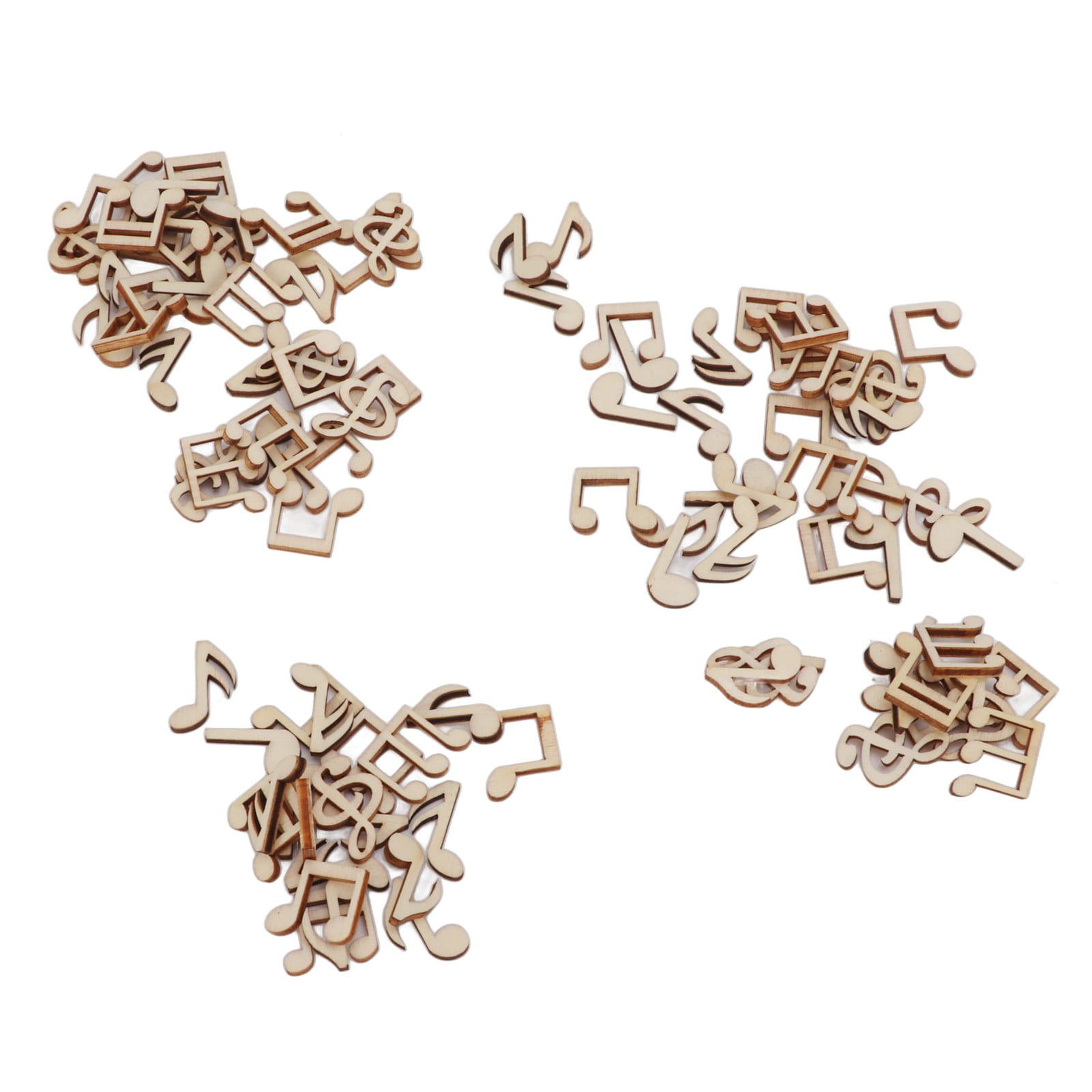 LHCER Music Notes Unfinished Wood,100Pcs Musical Note Wood Pieces ...