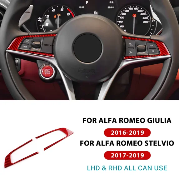 LHD RHD Real Soft Carbon Fiber Sticker For Alfa Romeo Giulia 952 ...