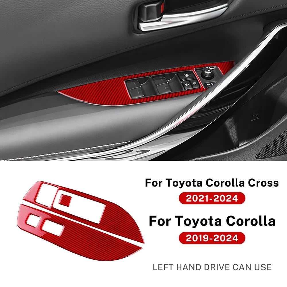LHD RHD Real Soft Carbon Fiber Sticker For Toyota Corolla 2019 2020 ...
