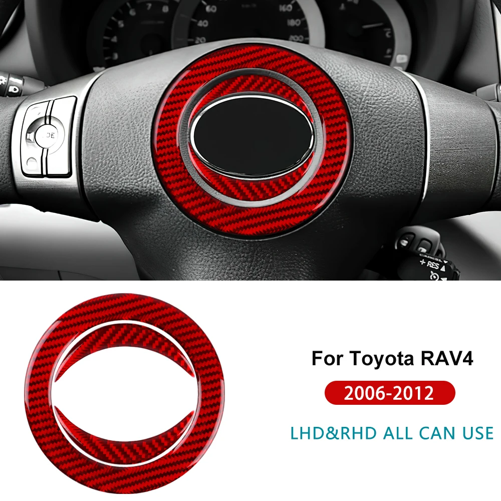 LHD RHD Real Soft Carbon Fiber Sticker For Toyota RAV4 2006 2007 2008 ...